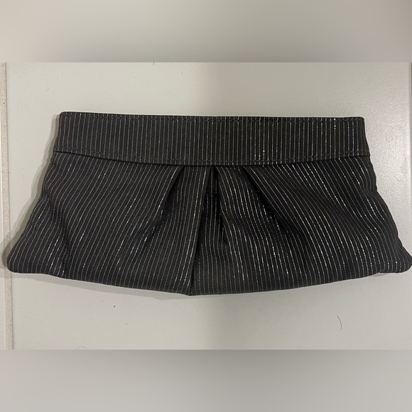 Lauren Merkin | Bags | Lauren Merkin Dark Grey Clutch W Metallic Silver ...